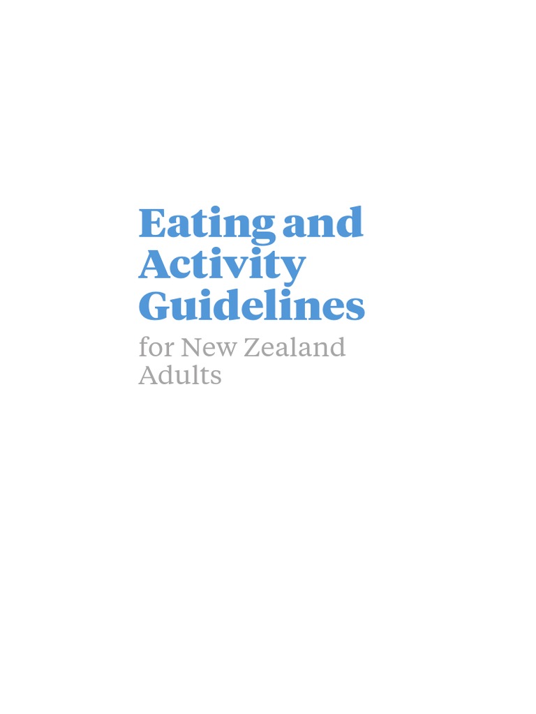 Eating Activity Guidelines For New Zealand Adults | PDF | Whole Grain ...