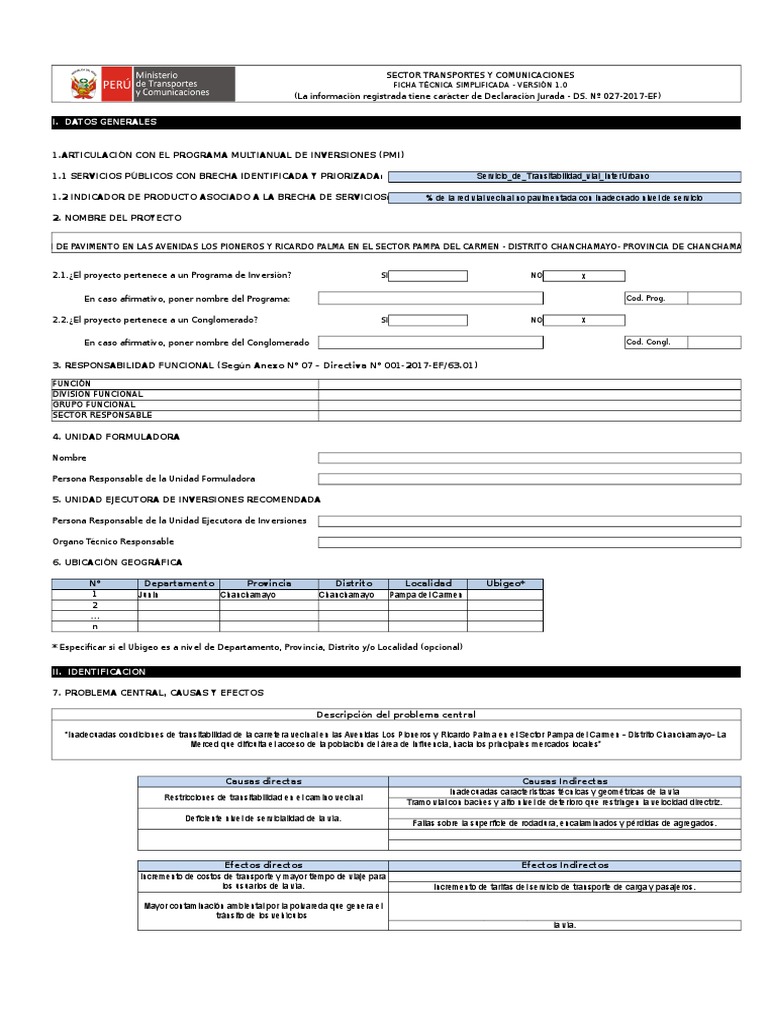 Ficha Tecnica Simplificada | PDF | Aeropuerto | Valor presente neto