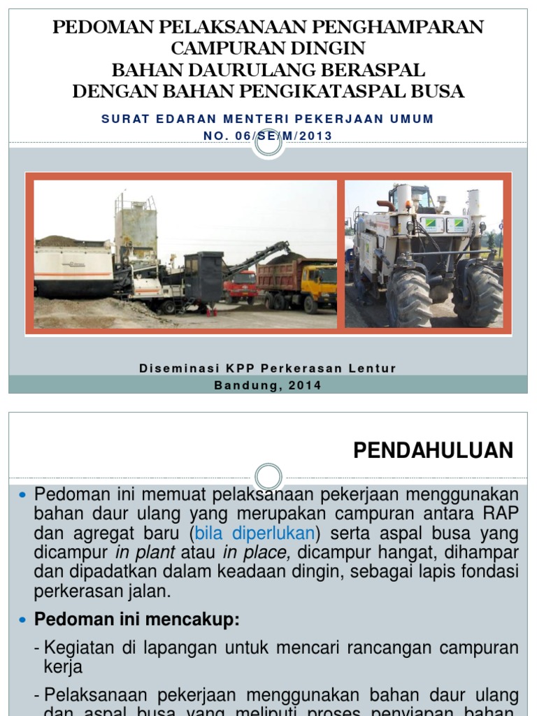 Daur Ulang Campuran Aspal Busa | PDF