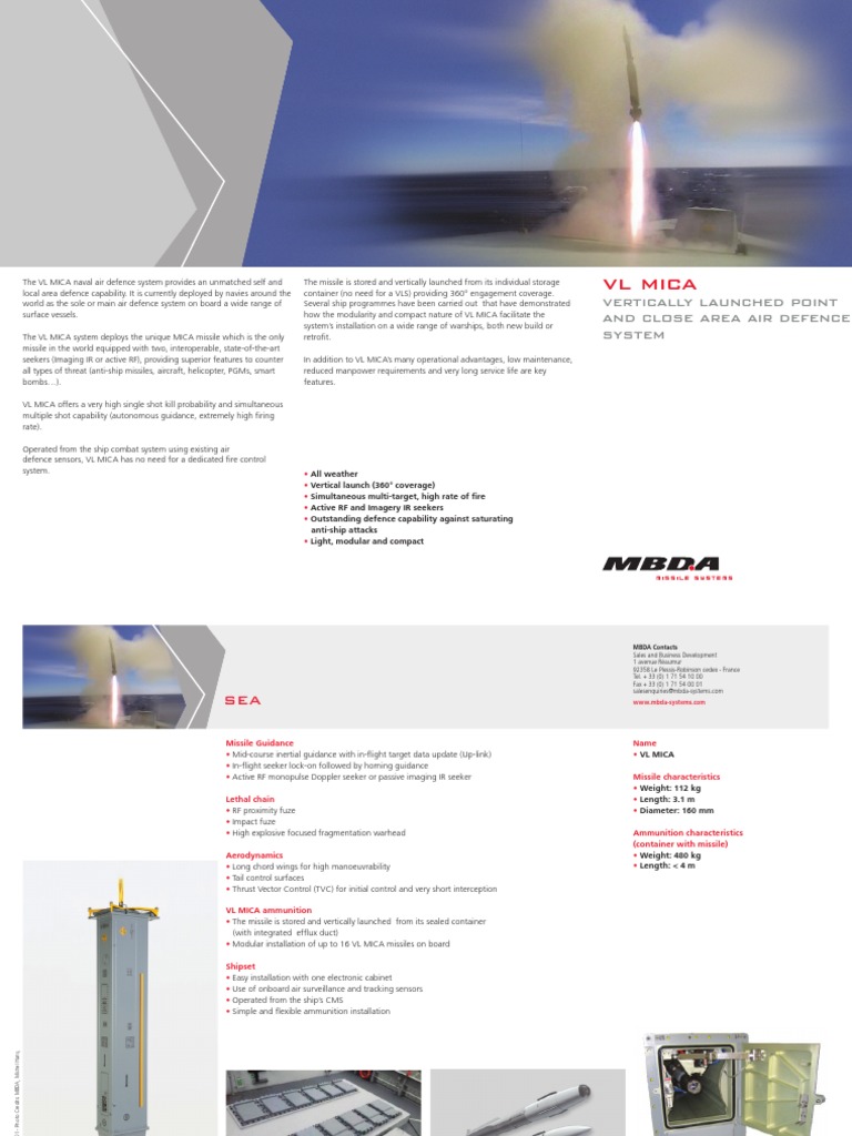 VL Mica Sea1 | PDF | Missile | Anti Aircraft Warfare