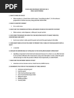 LQA Restaurant Standards | PDF | Waiting Staff | Tableware