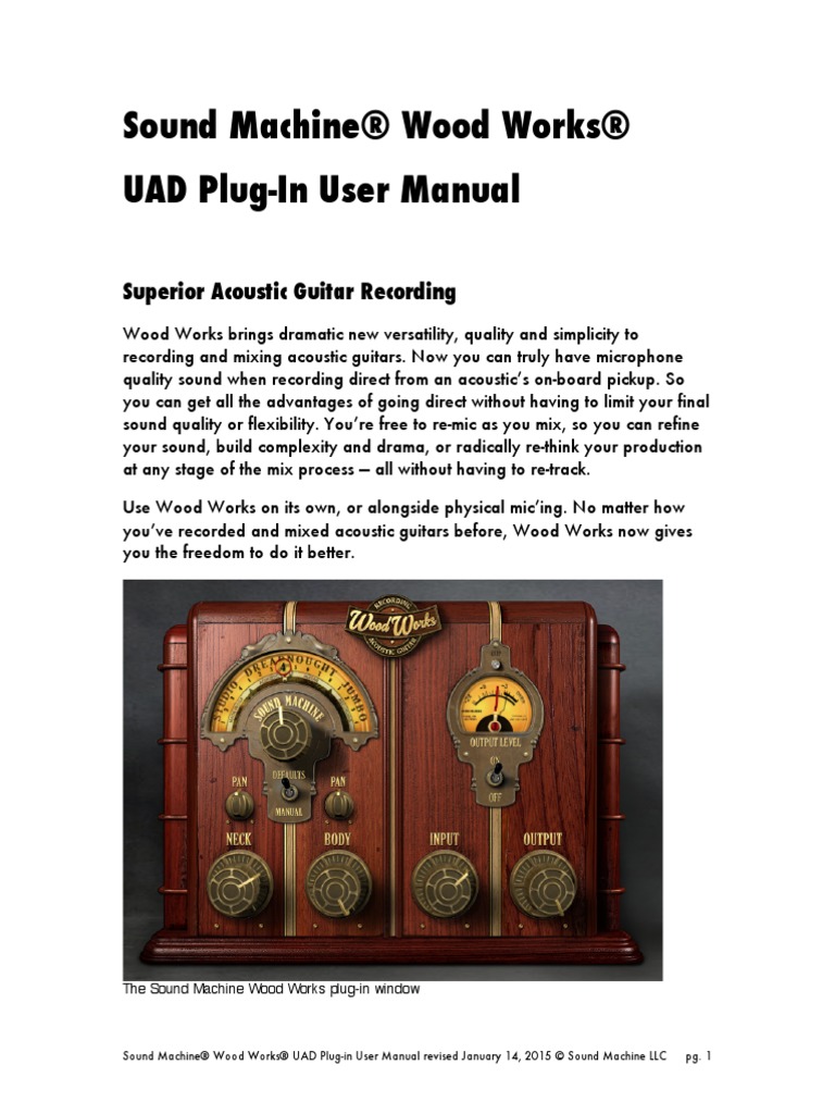 Sound Machine Wood Works Manual | Download Free PDF | Microphone | Guitars