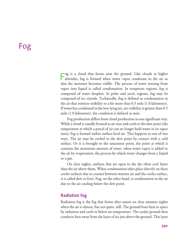 337 Fog | PDF | Fog | Atmosphere Of Earth