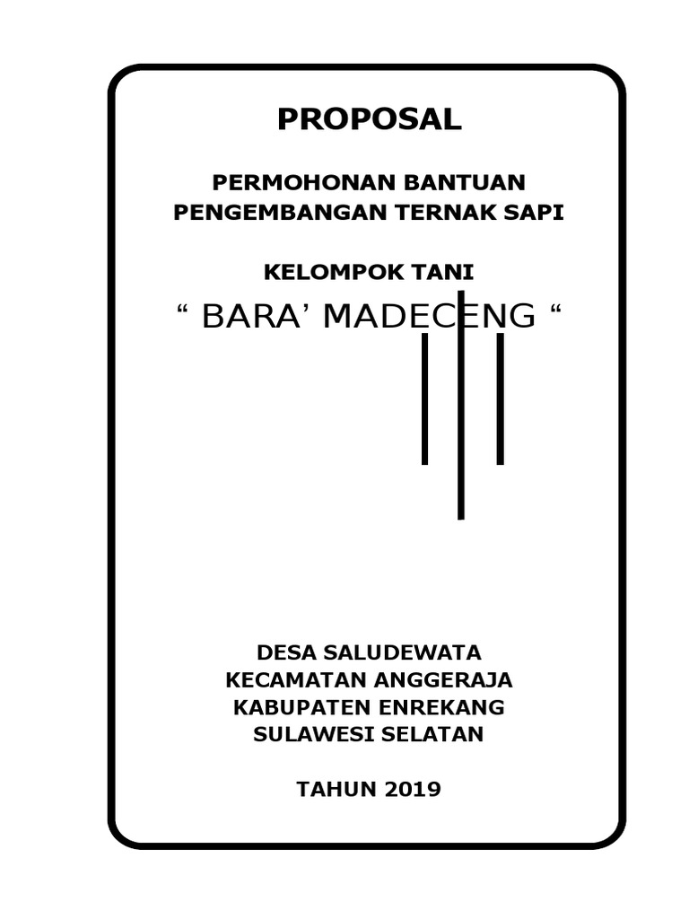 PROPOSAL Kelompok Tani Bara Madeceng | PDF