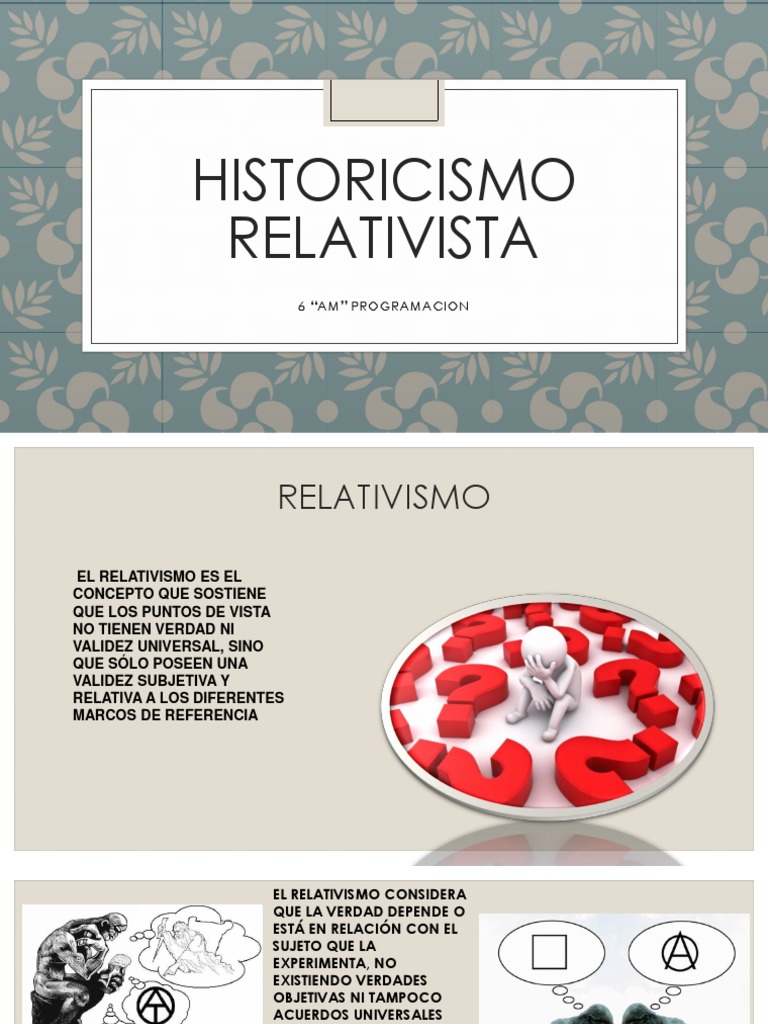 Historicismo Relativista | PDF | Relativismo | Filosofía occidental