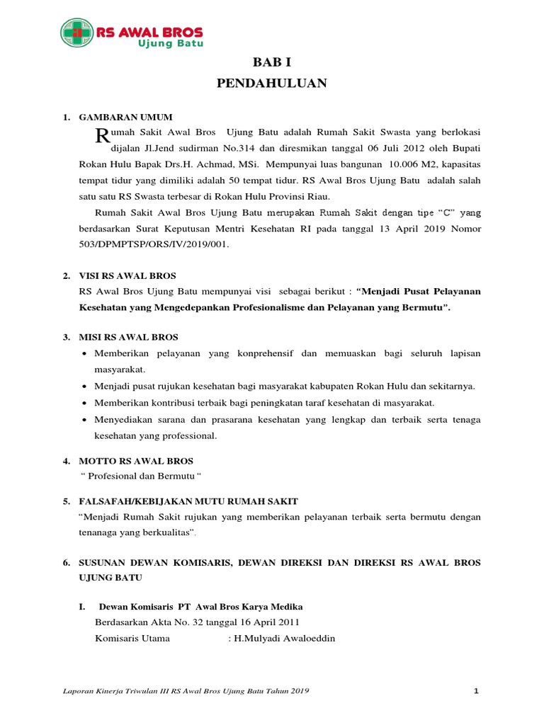 Laporan Rumah Sakit Trimester III | PDF