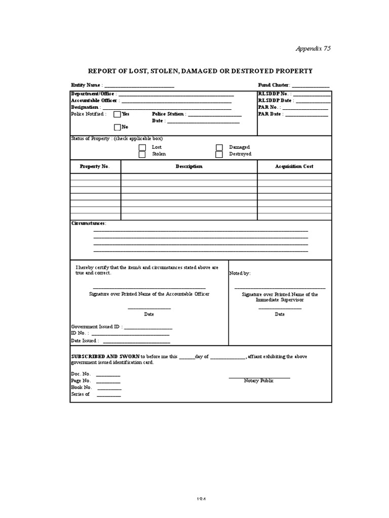 Appendix 75 - RLSDDP | PDF | Identity Document | Government And Personhood