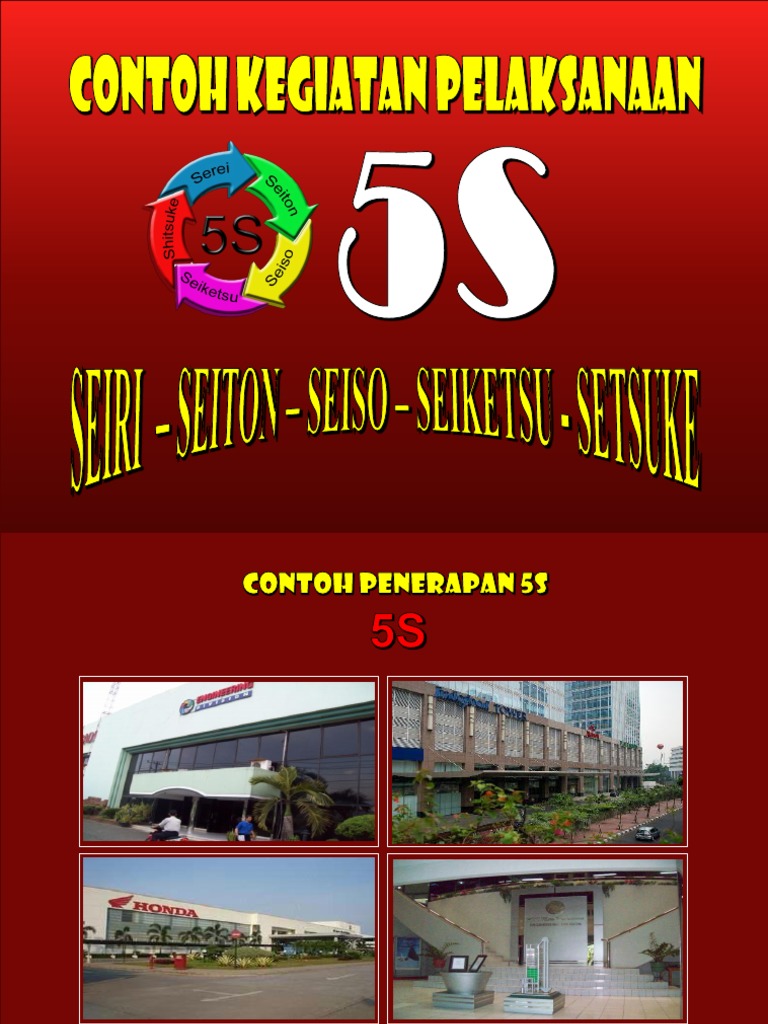 CONTOH AKTIVITAS 5S (Seiri, Seiton, Seiso, Seiketsu, Setsuke) Di ...