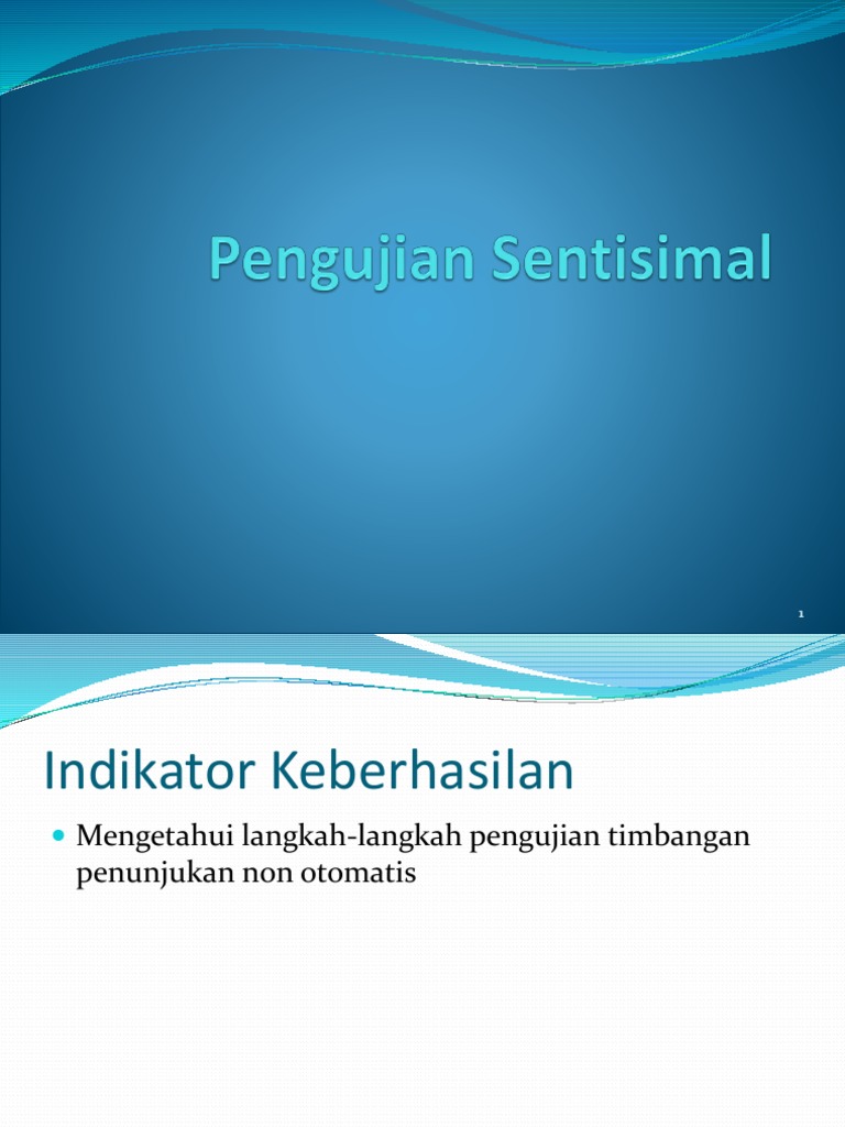 Pengujian Timbangan Sentisimal | PDF