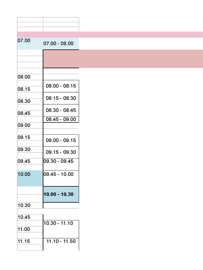 Plain Time Table Update 11 September 2019 | PDF | Coronary Artery ...
