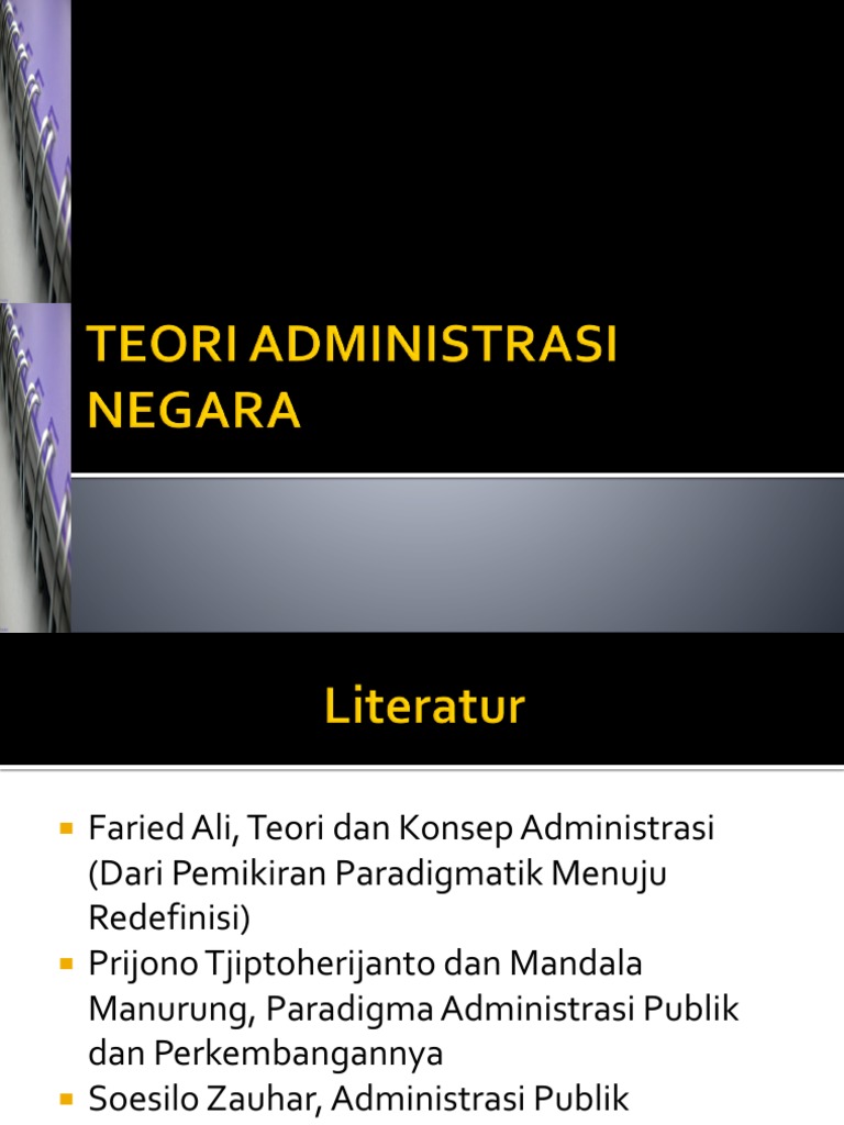 Mata Kuliah Teori Administrasi Negara | PDF