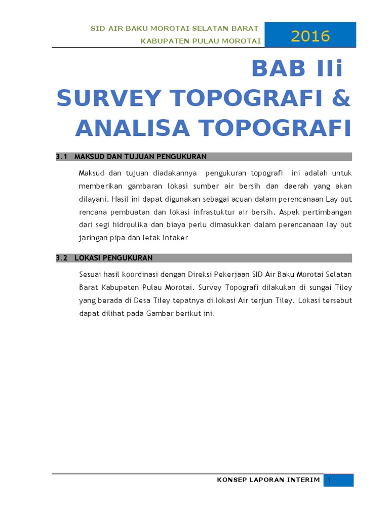 03 Bab 3 Survey Topografi & Analisa Topografi | PDF