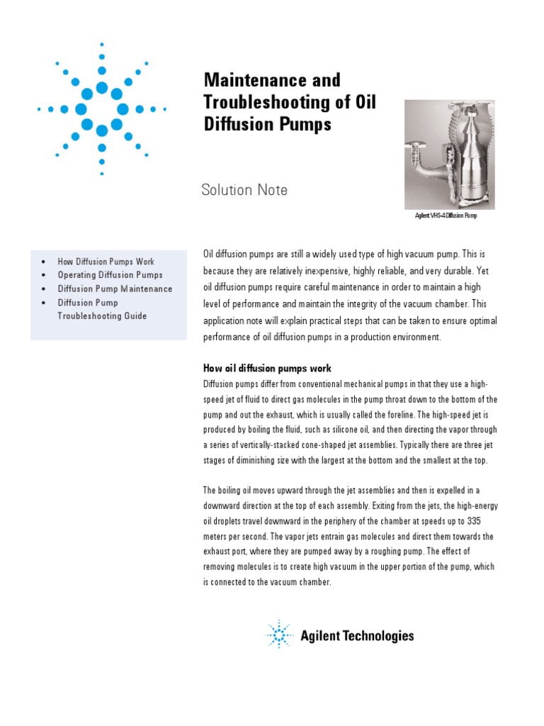 Maintaining Oil Diffusion Pumps | PDF | Leak | Pump