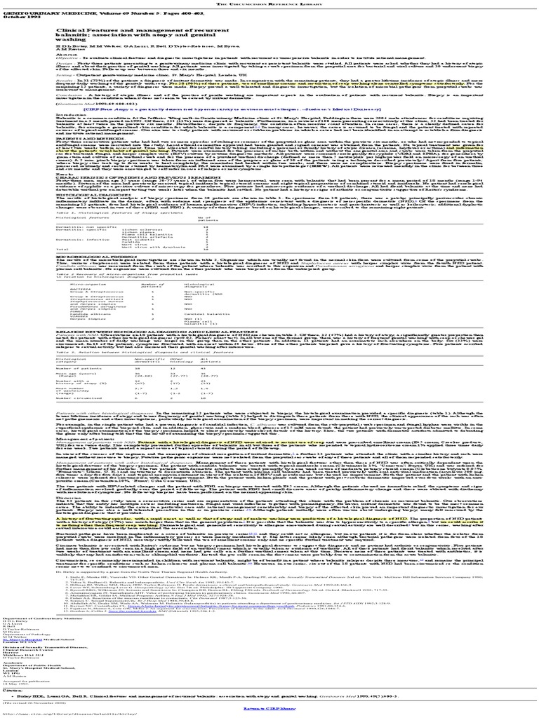 Birley - Management of Recurrent Balanitis | PDF | Immunology ...