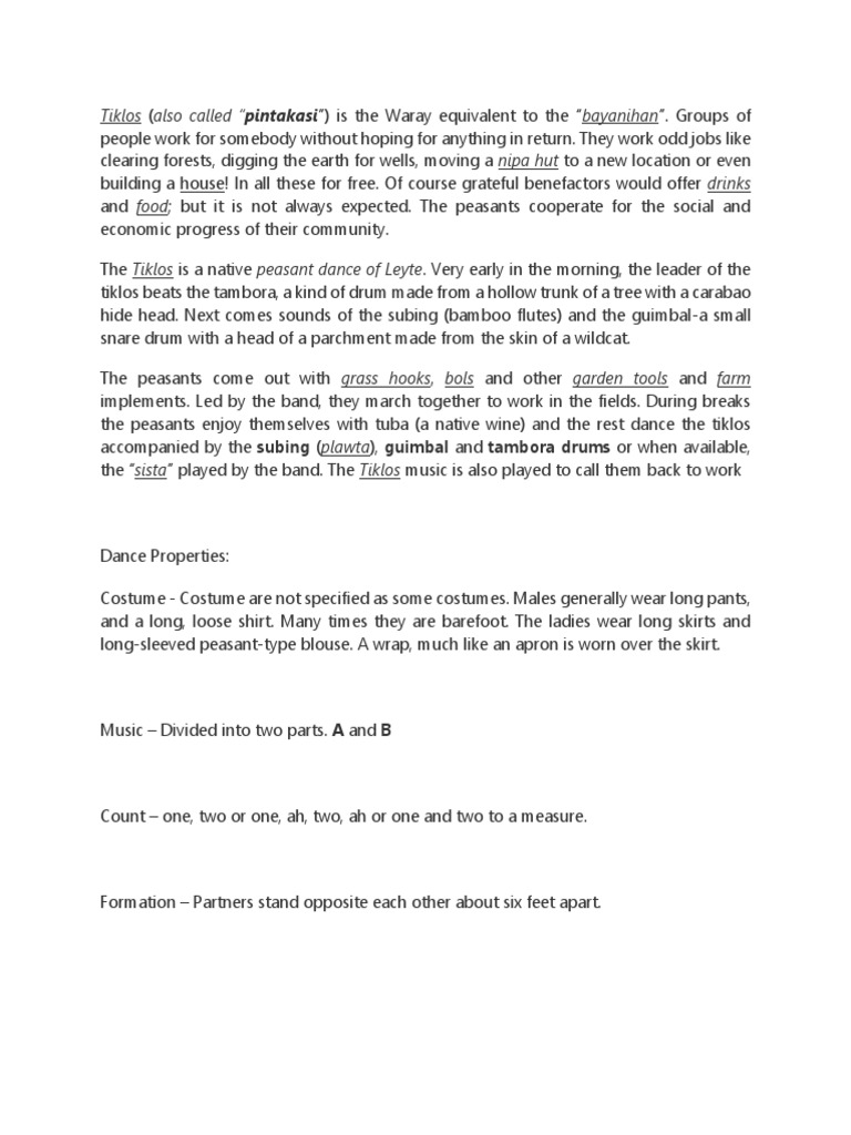 Tiklos History - Steps | PDF