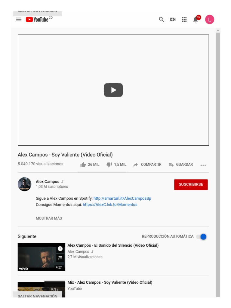 Alex Campos - Soy Valiente (Video Oficial) | PDF | Entretenimiento ...