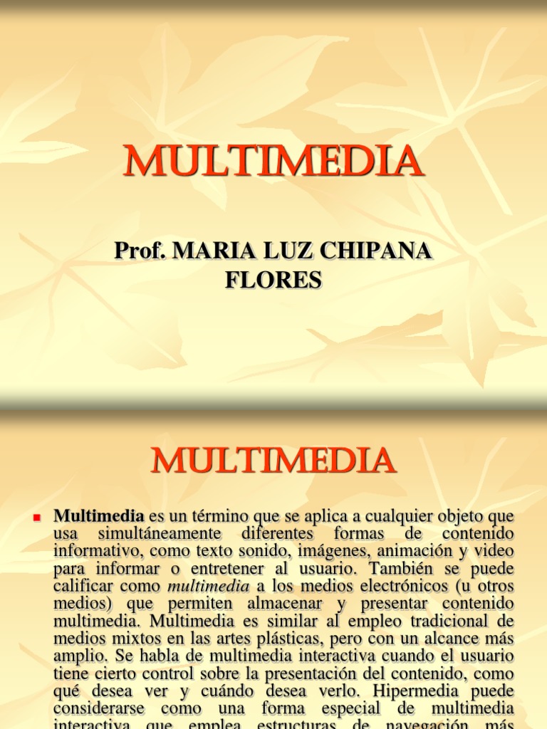Características de La Multimedia | PDF | Multimedia | Php