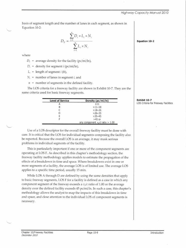 Hcm 2010 Chapter 10 Freeway Facilities Pdf Controlled Access 1920