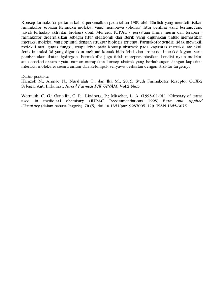 Konsep Farmakofor dalam Biologi Obat | PDF | Sains & Matematika
