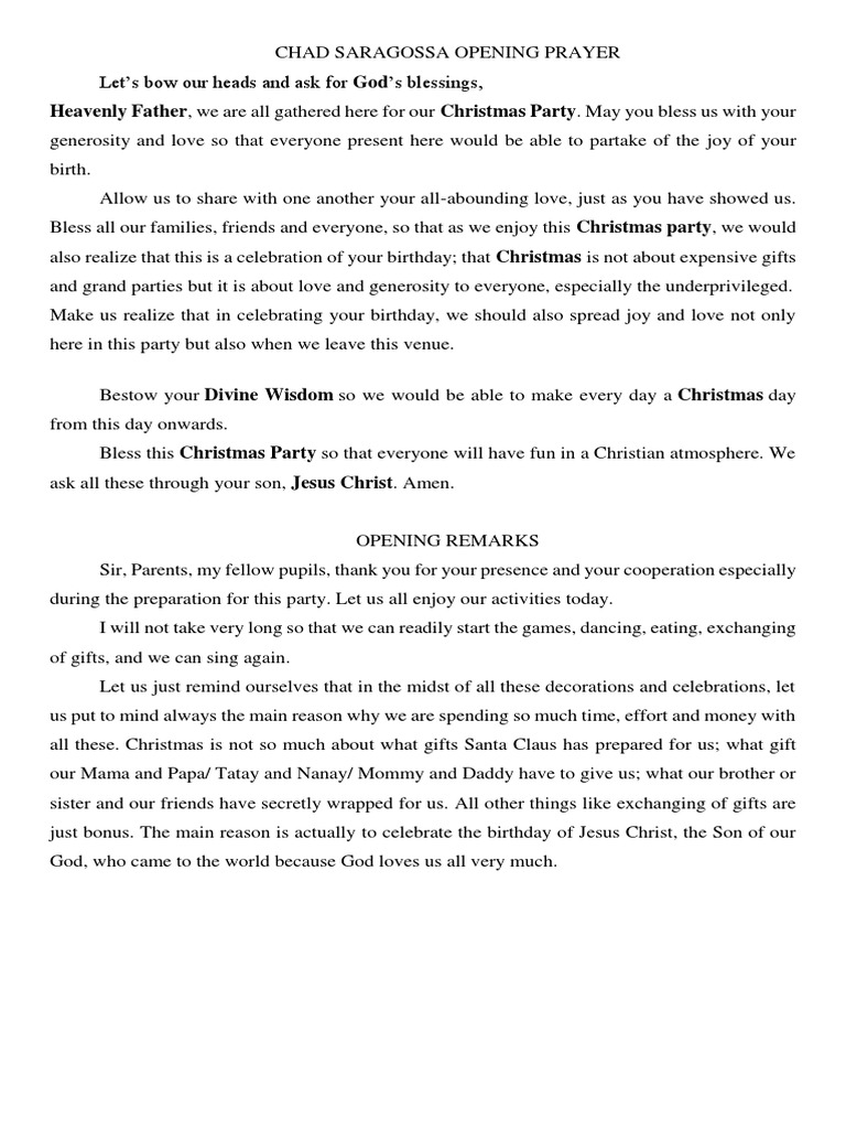 MESSAGE | PDF | Blessing | Christmas