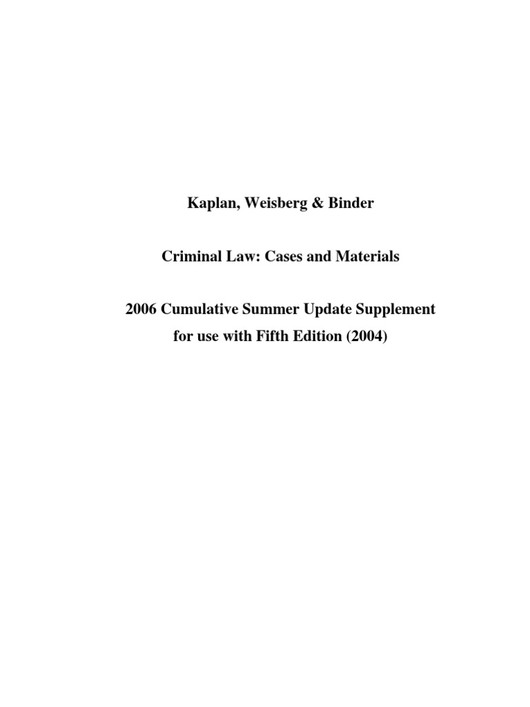 Criminal Law Cases and Materials | PDF | United States V. Booker ...
