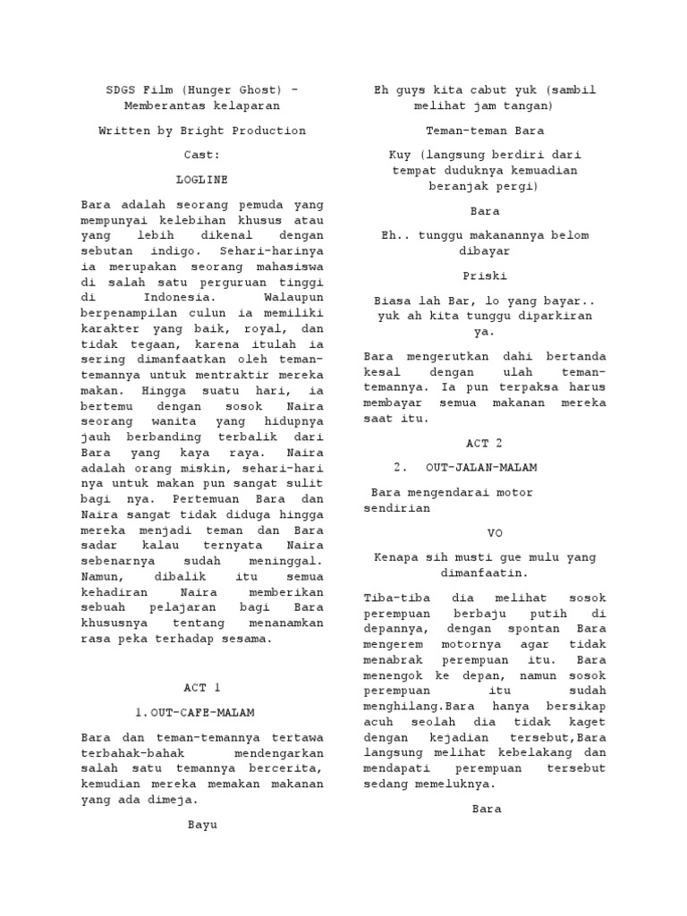 Script Film Short Movie | PDF