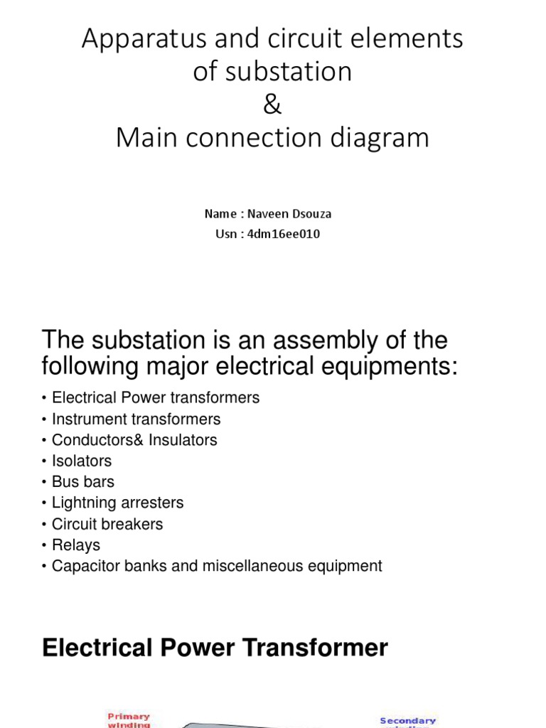 Apparatus and Circuit Elements of Substation | PDF | Electrical ...