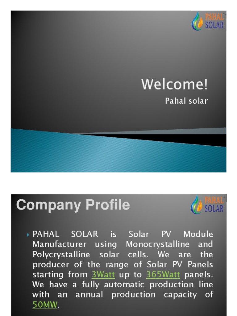 Pahal Solar | PDF | Solar Power | Photovoltaic System
