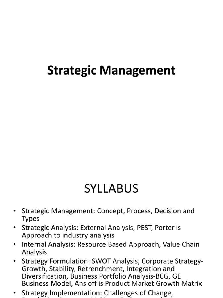Strategic Management | PDF | Strategic Management | Business