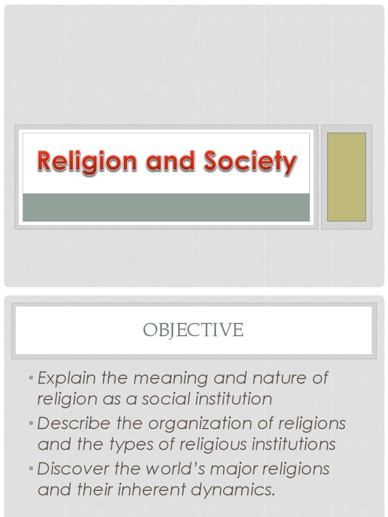 Understanding Religion as a Social Institution | PDF | Sacred ...
