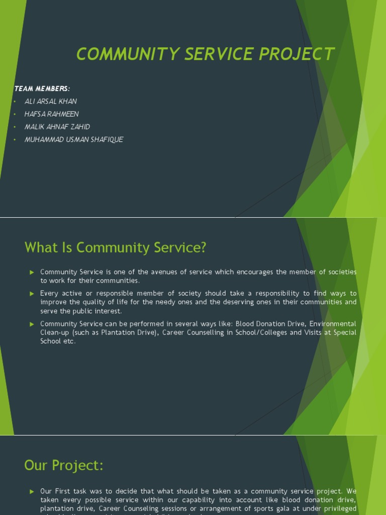 Community Service Project | PDF | Pedagogy | Communication