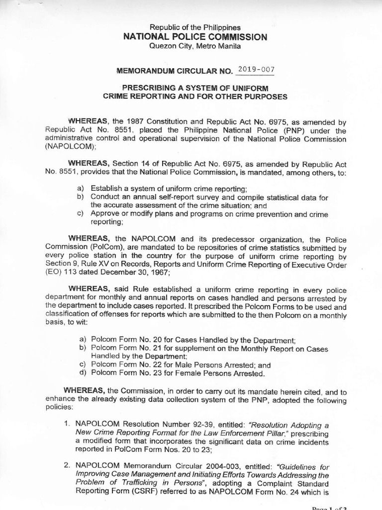 Uniform Crime Reporting System | PDF | Uniform Crime Reports | Crime ...