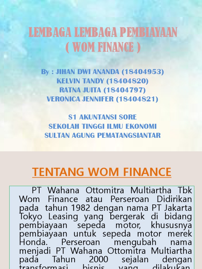 Lembaga Pembiayaan | PDF
