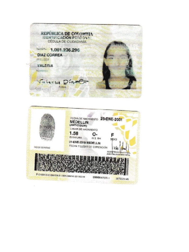 Cedula Valeria Al 150 | PDF