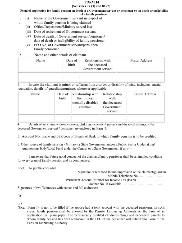 Form14 PDF | PDF | Identity Document | Government Information
