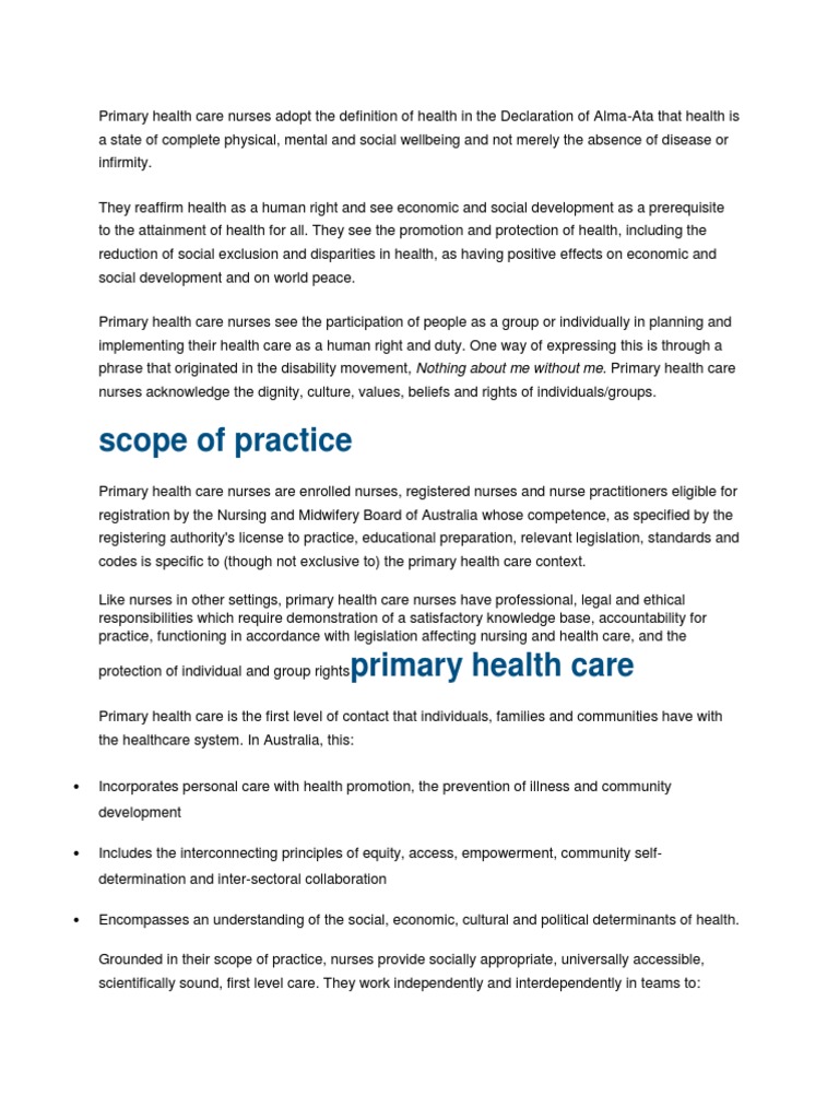 Primary Nursing Care . | PDF | Health Care | Nursing