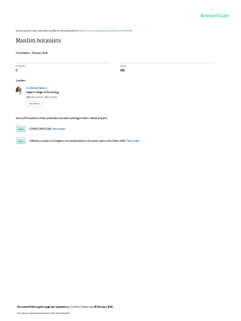 Muslim Botanists | PDF | Pharmacy | Botany