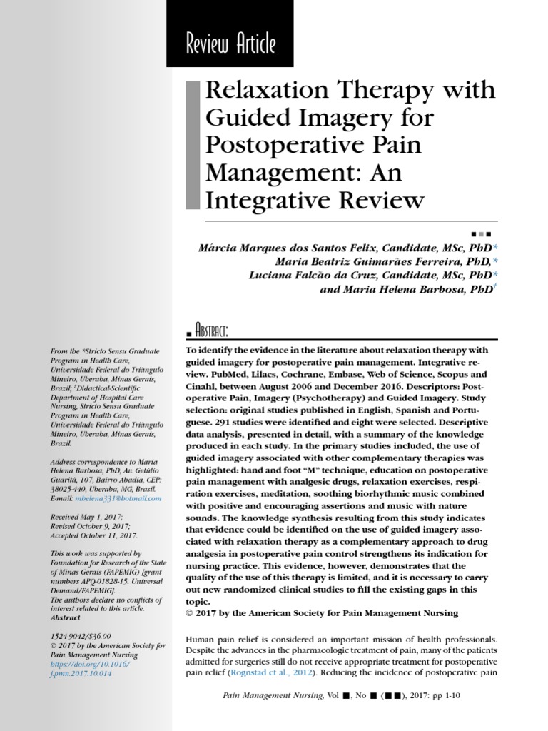 Guided Imagery For Post Operation | PDF | Relaxation (Psychology ...