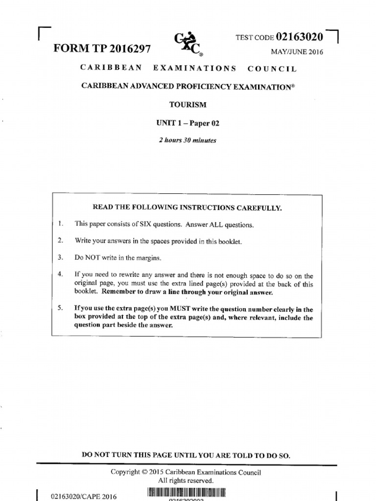 Tourism Unit1 Paper2 PDF | PDF