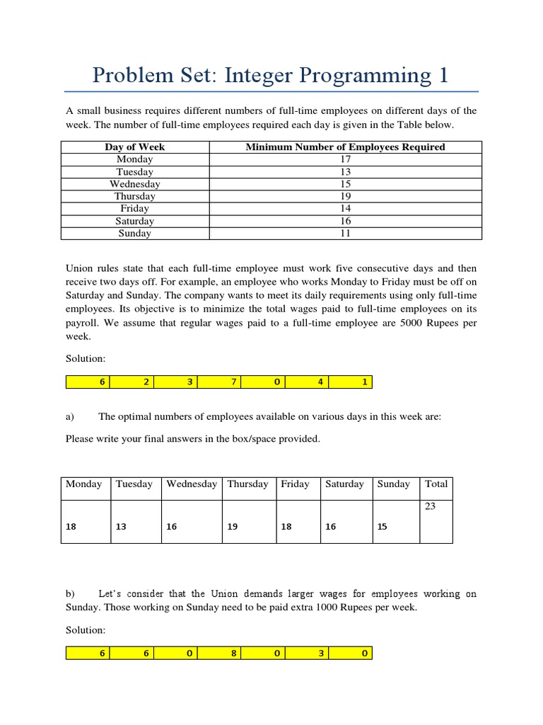 Problem Set 1-Solution | PDF | Teaching Mathematics | Business