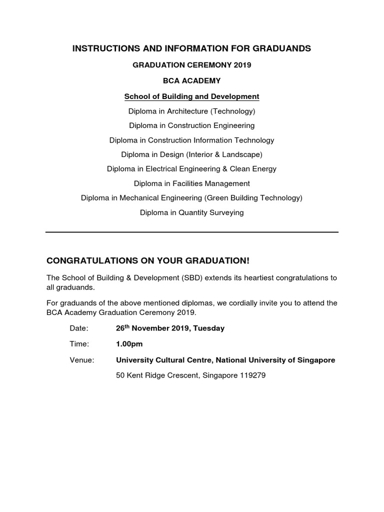 Bca Graduation 2019 | PDF | Graduation | Diploma