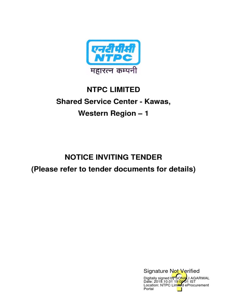 NTPC Tender | PDF