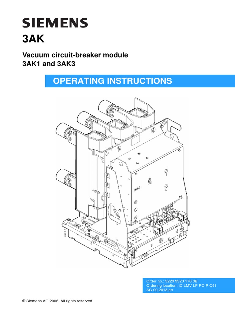 11KV Breaker Manual PDF | PDF | Switch | Electric Motor