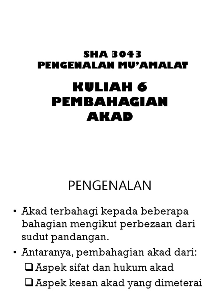 Bahagian Aqad | PDF