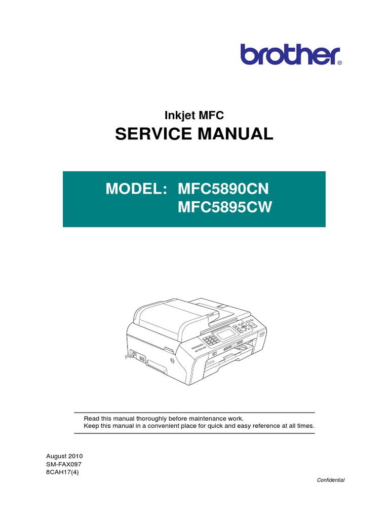 Manual de Servicio Brother MFC-5890CN | PDF | Image Scanner | Fax