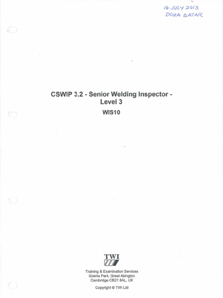 Cswip 3.2.2 PDF | PDF