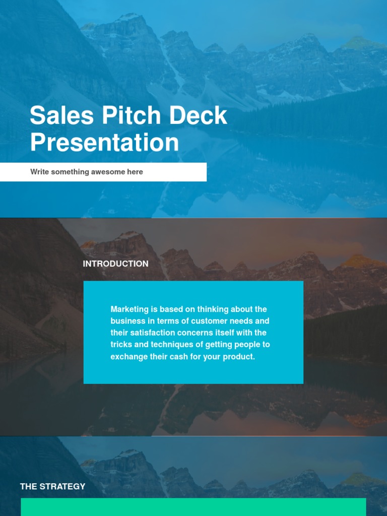 Sales Pitch Deck Presentation Template | PDF