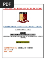 Class 12 Project Railway Reservation | PDF | Python (Programming ...