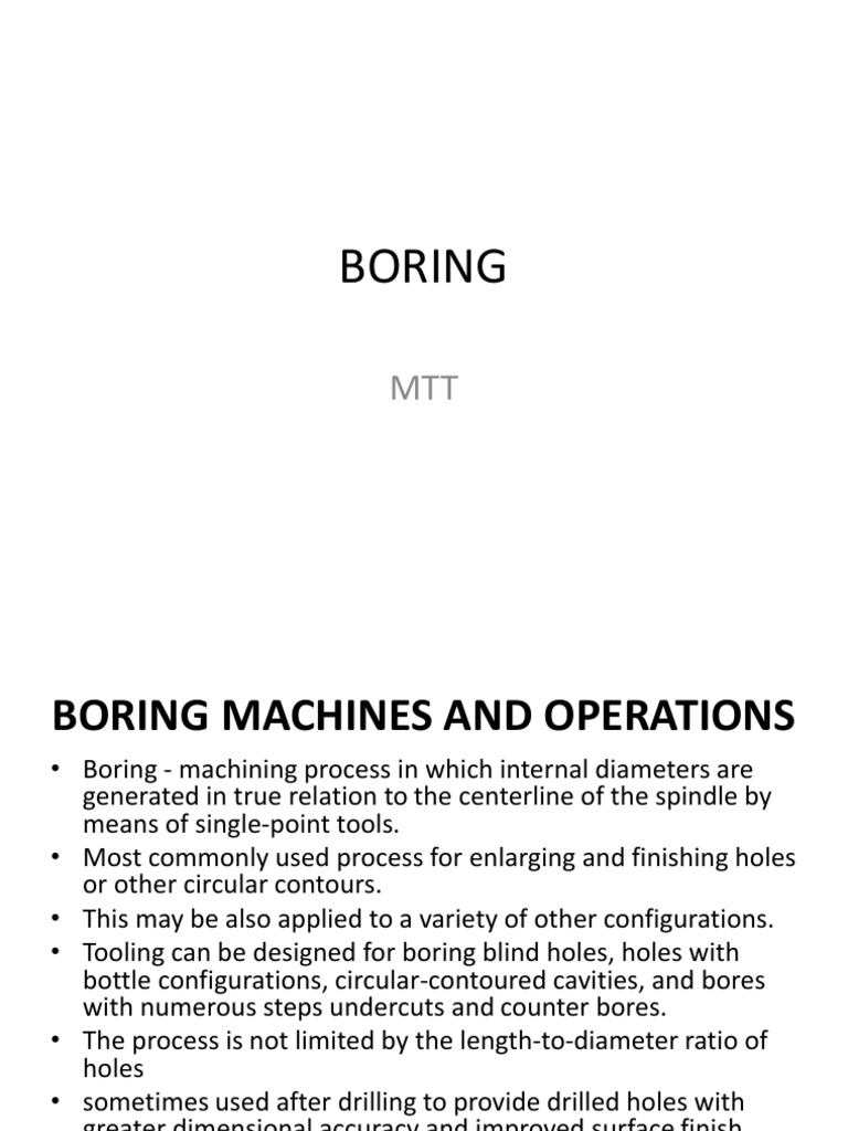 BORING | PDF | Drilling | Equipment