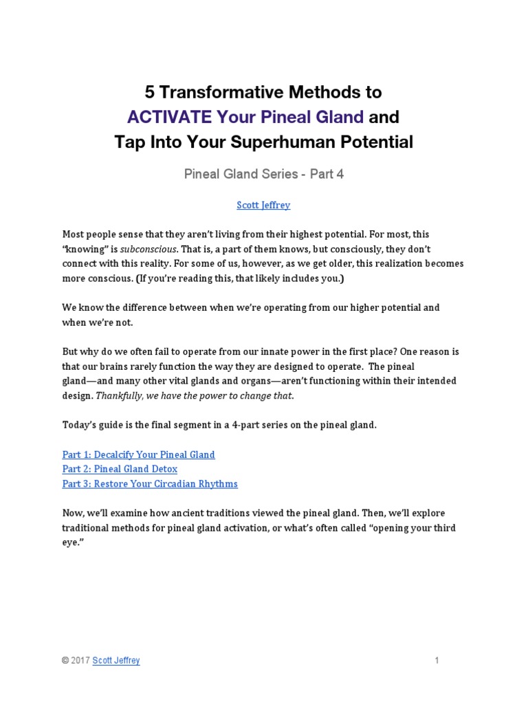 Pineal Gland Activation Guide v2 | PDF | Neuroscience | Psychology